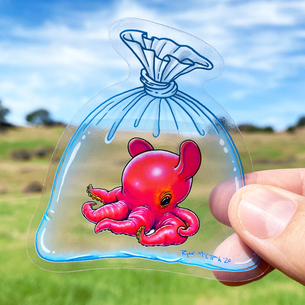 OCTOPUS LOVERS Sticker Pack: 9 Holographic & Transparent - Etsy