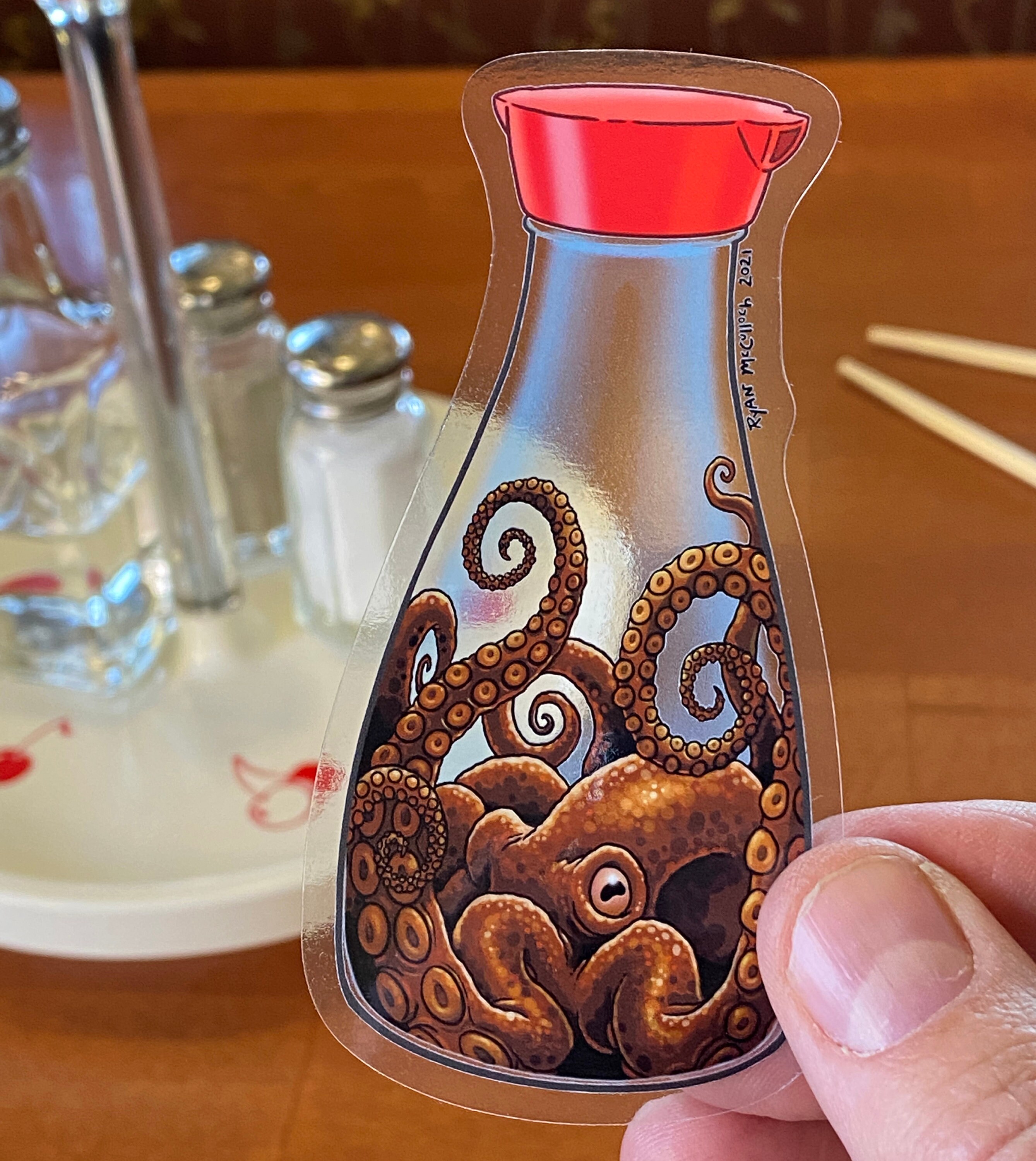 OCTOPUS LOVERS Sticker Pack: 9 Holographic & Transparent Stickers ...