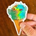 Food Animals Sticker Pack of 4 CLEAR & HOLOGRAPHIC STICKERS: Burrito ...