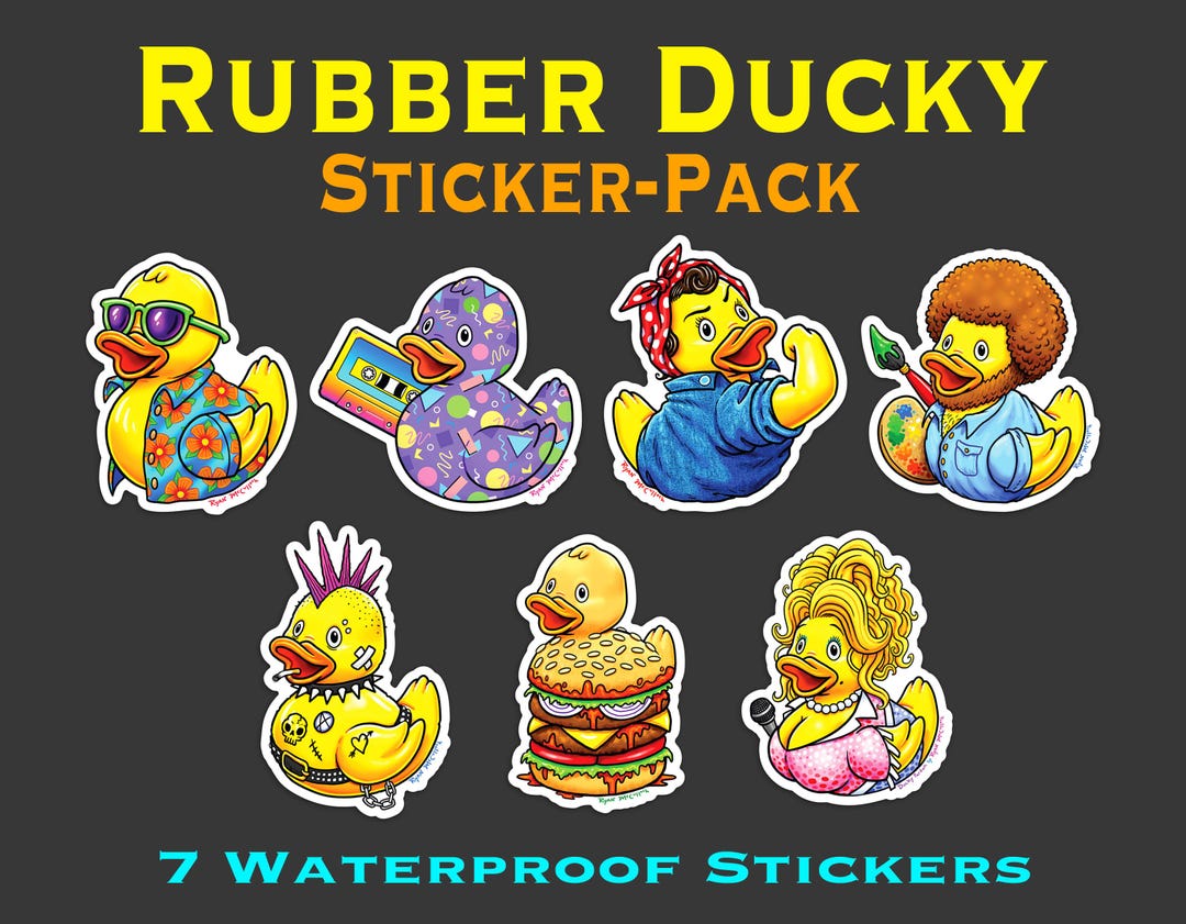 7 Rubber Ducky Stickers! Rubber Duck With Suit! JEEP Wrangler Rubicon ...