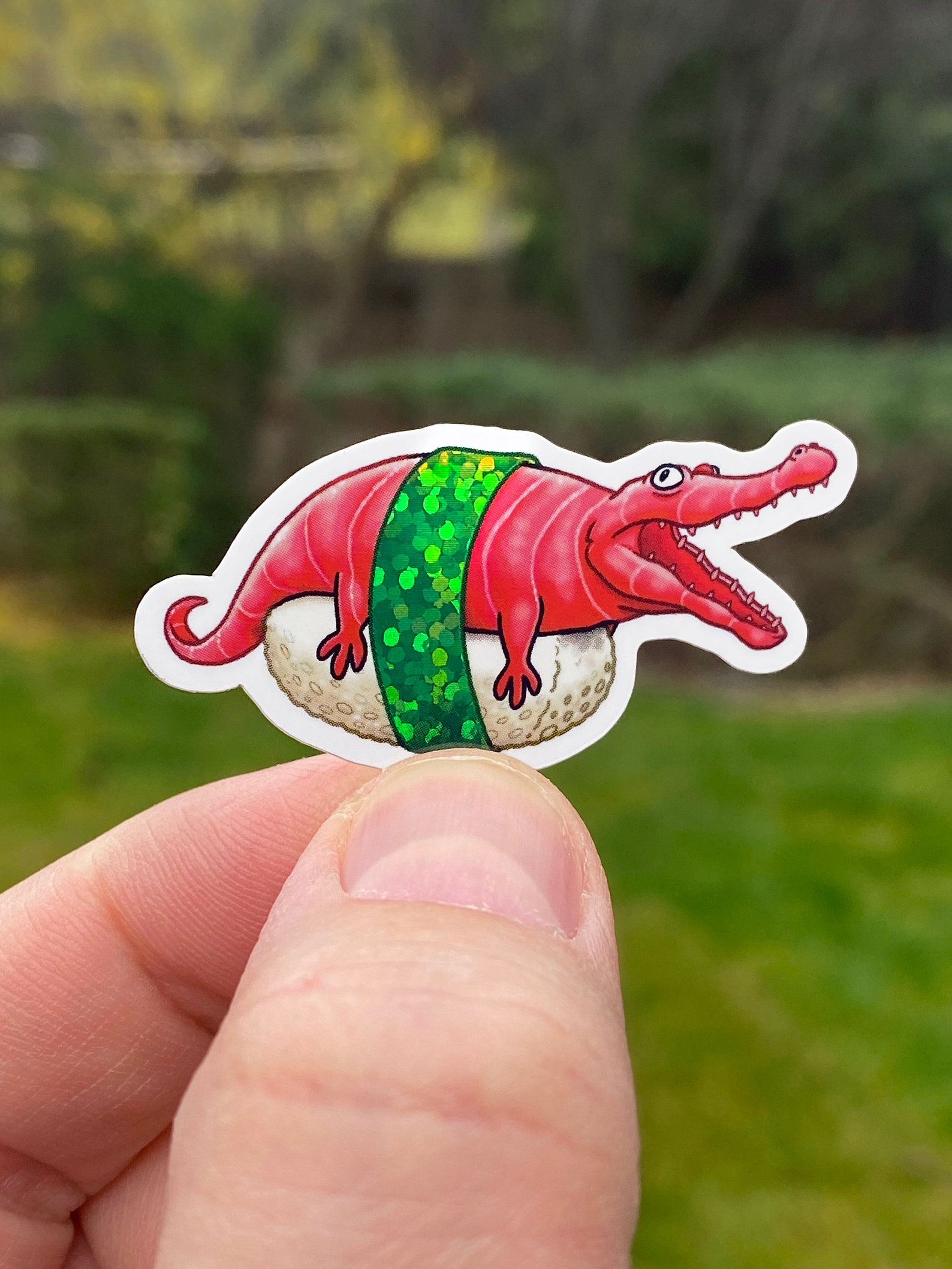 GATOR LOVERS Sticker Pack: 8 Vinyl Holographic Glitter & - Etsy