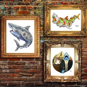 Signed Print: "sashimi Manatee" Sushi Manatee Painting, Food Animal ...
