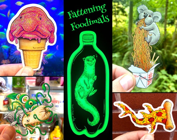 Stickers Sushi Brachiosaurus Mosquito in Amber Chow Mein T-Rex Taco ...