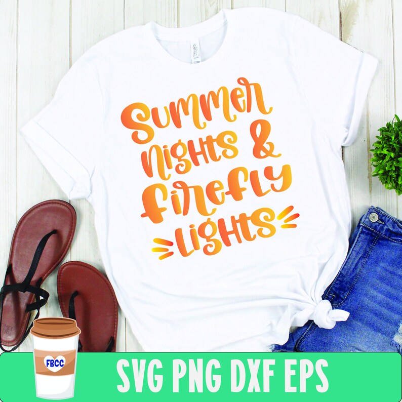 Summer nights and firefly lights svg summer nights svg | Etsy
