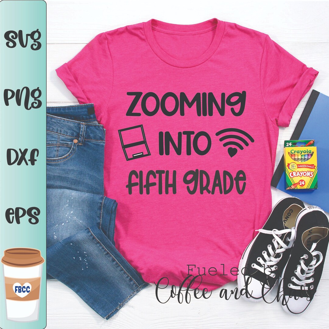 Zooming Into Fifth Grade Svg Virtual Learning Svg 5th Grade - Etsy