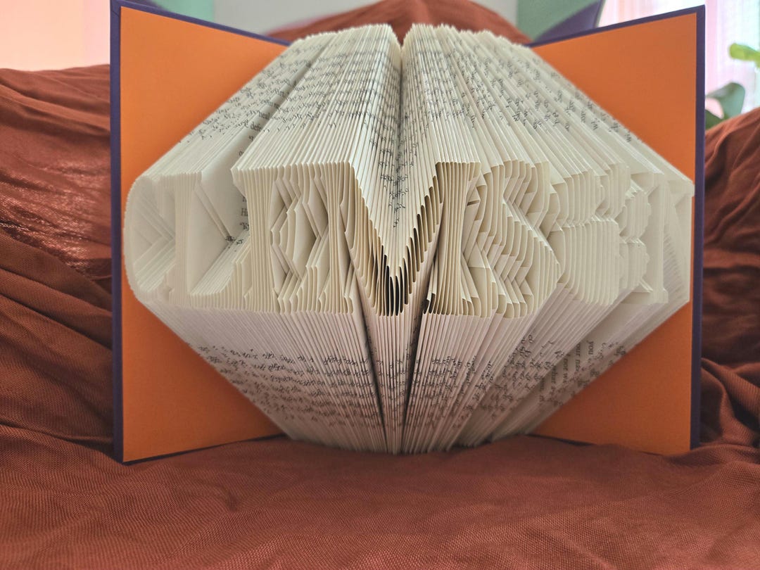 Clemson Book Art Sculpture: Hand-folded Purple & Orange Decor - Etsy
