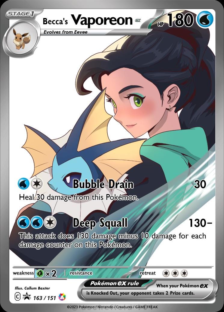 Custom Pokémon Card - Hand Drawn Digital Print - Etsy