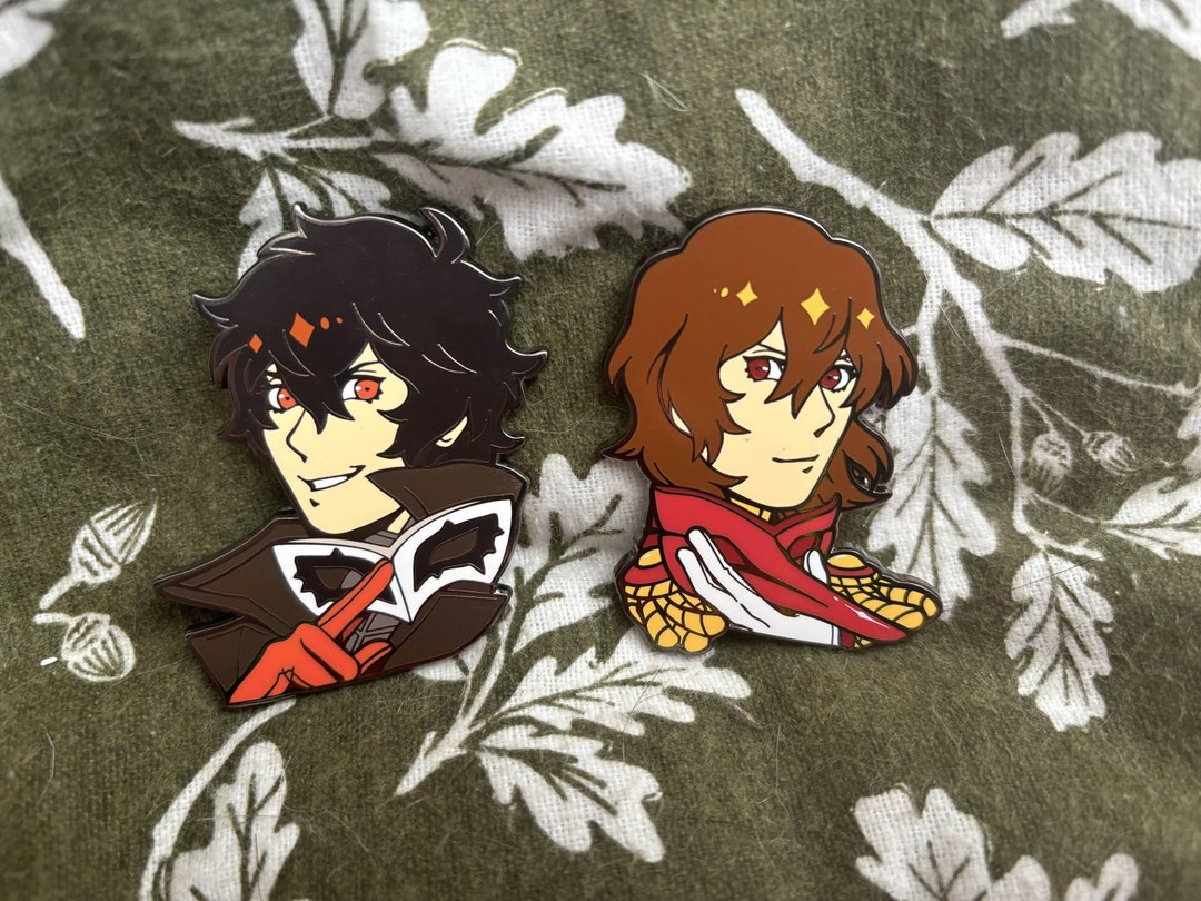 PERSONA 5 L Enamel Pins L Crow & Joker L Hard Enamel Pin L Akira Kurusu ...