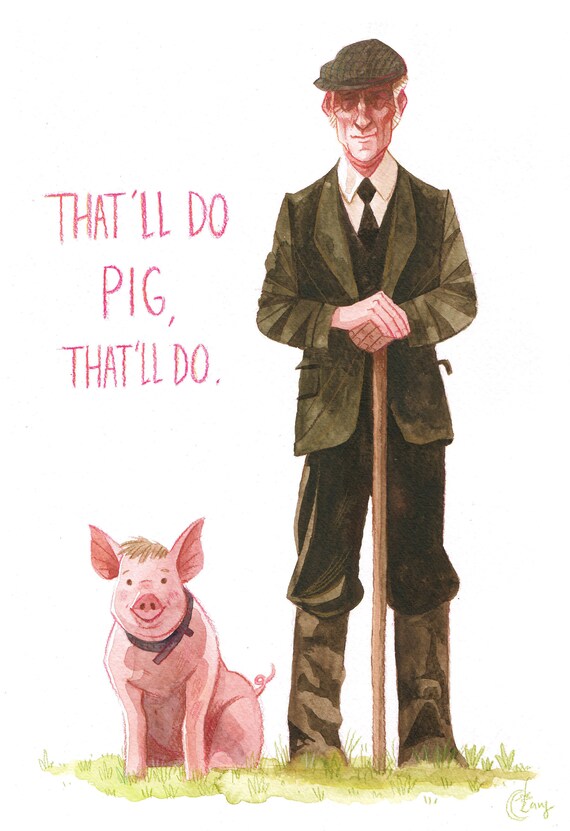 PRINT Babe the Gallant Pig - Etsy