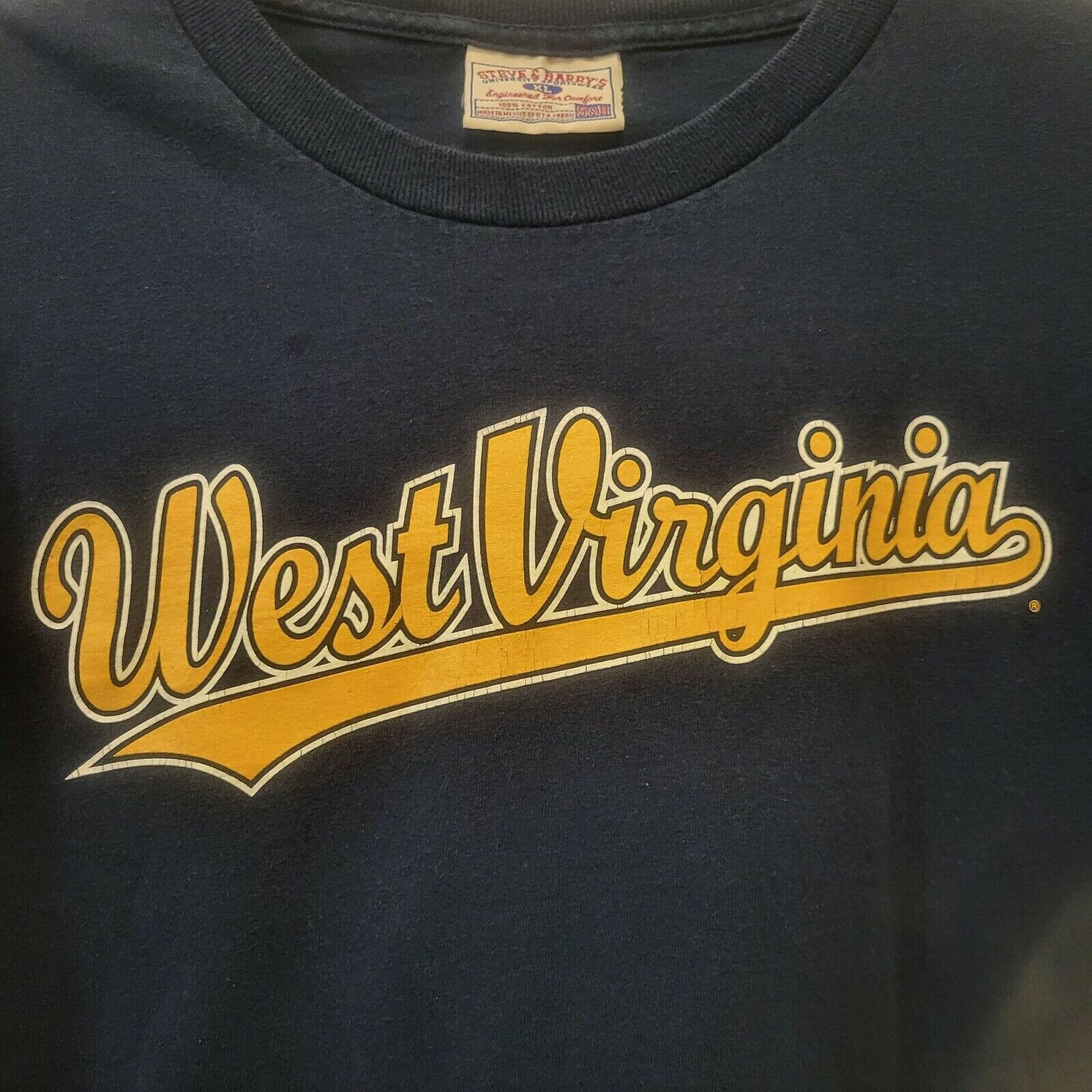 VTG West Virginia University Mountaineers T-shirt Men's Size XL Long ...