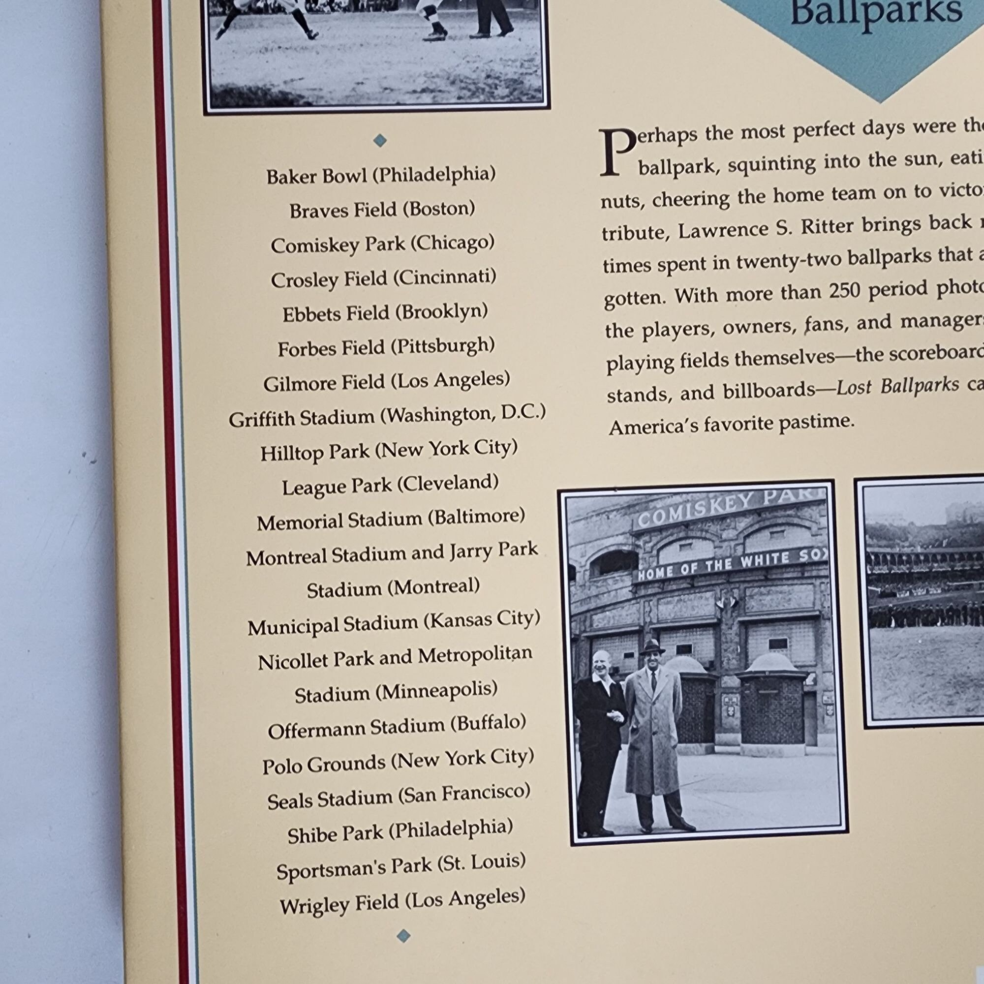 Lost Ballparks Lawrence S Ritter Hardback Book Baseball History ...