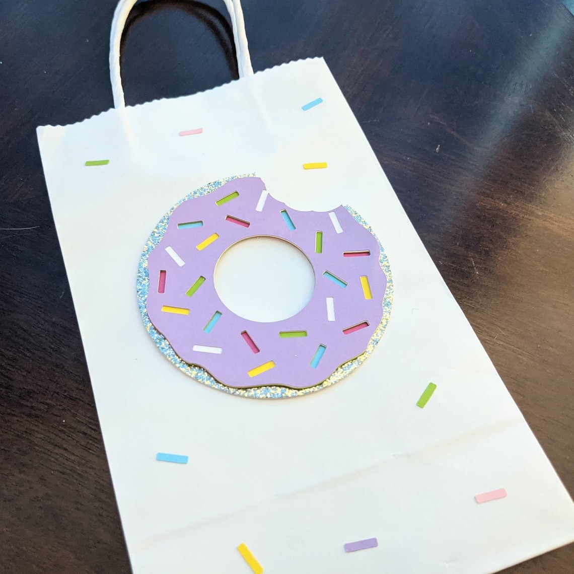 Donut Themed Goodie Bags Multi Colored Donut Goodie Bags With | Etsy