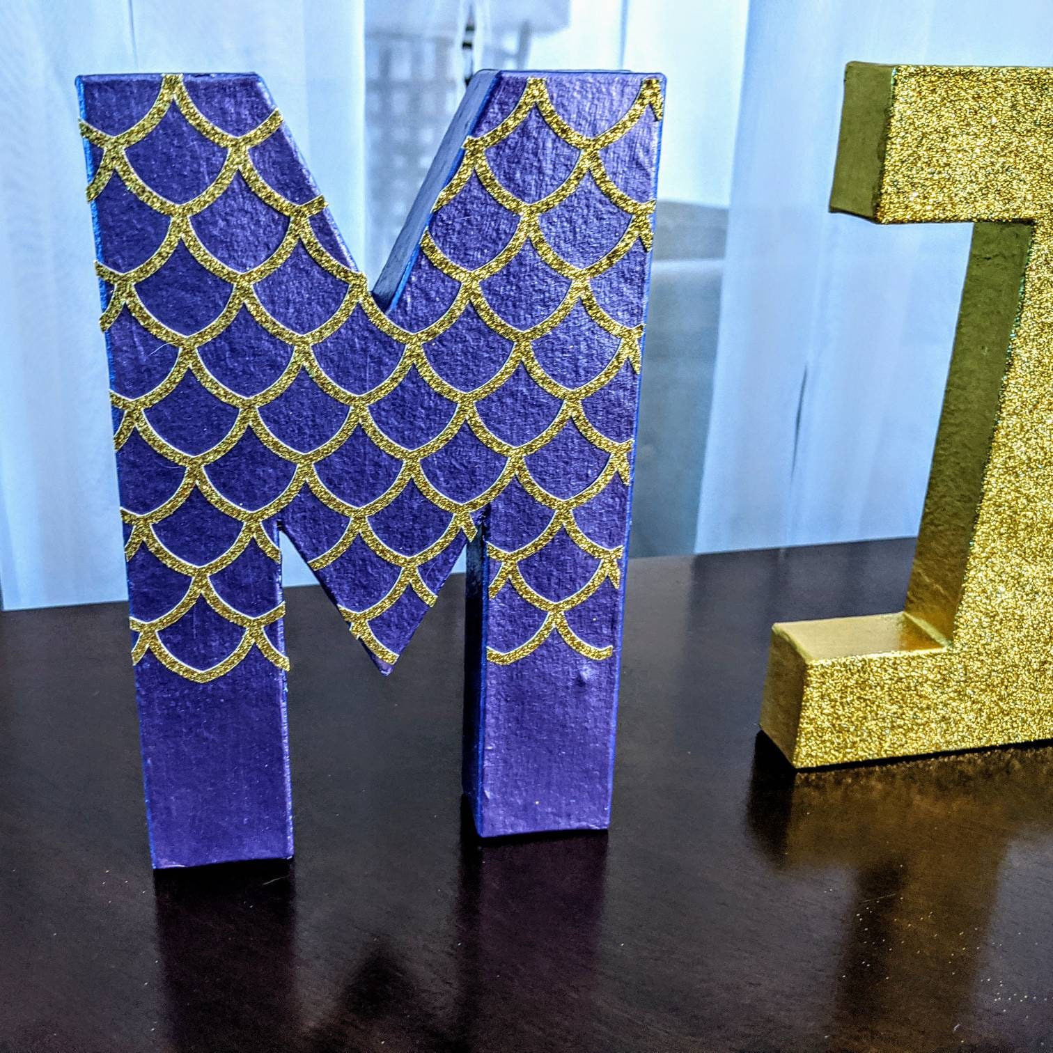 Custum 3D Free Standing 8 Inch Mermaid Themed Letters - Etsy