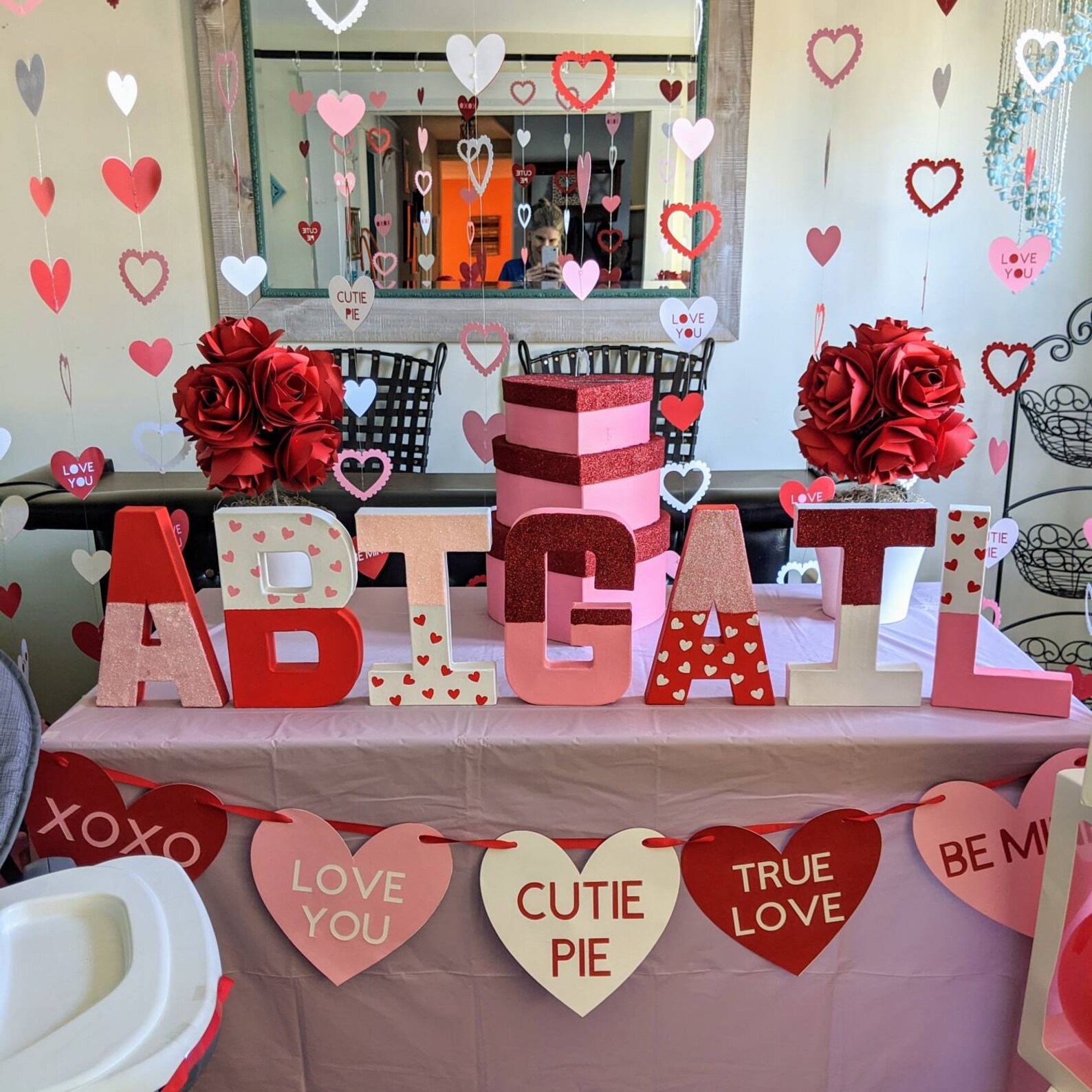 Custum 3D Free Standing 8 Inch Heart Themed Letters - Etsy