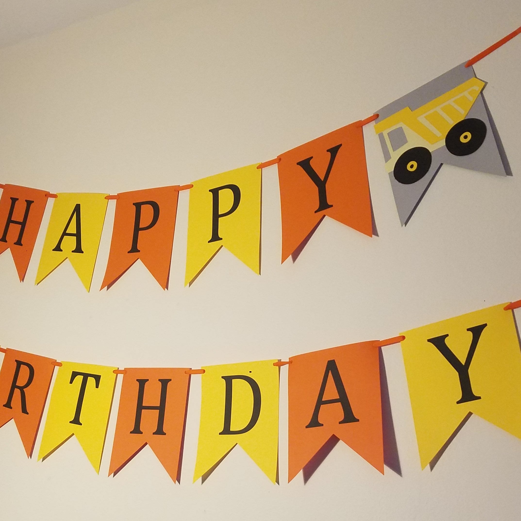 Construction Themed Happy Birthday Banner - Etsy
