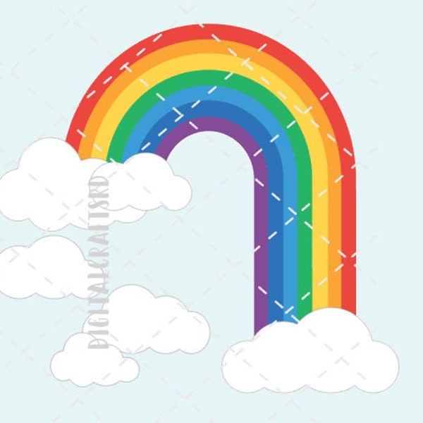 Boho Rainbow Cake Topper Svg - Etsy