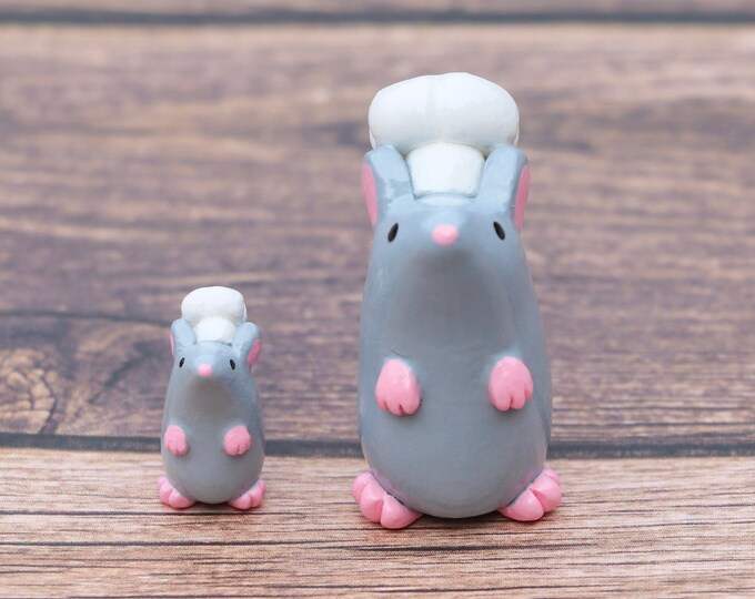 Chef Rat Clay Figure | 1 In., 0.5 In. - Etsy