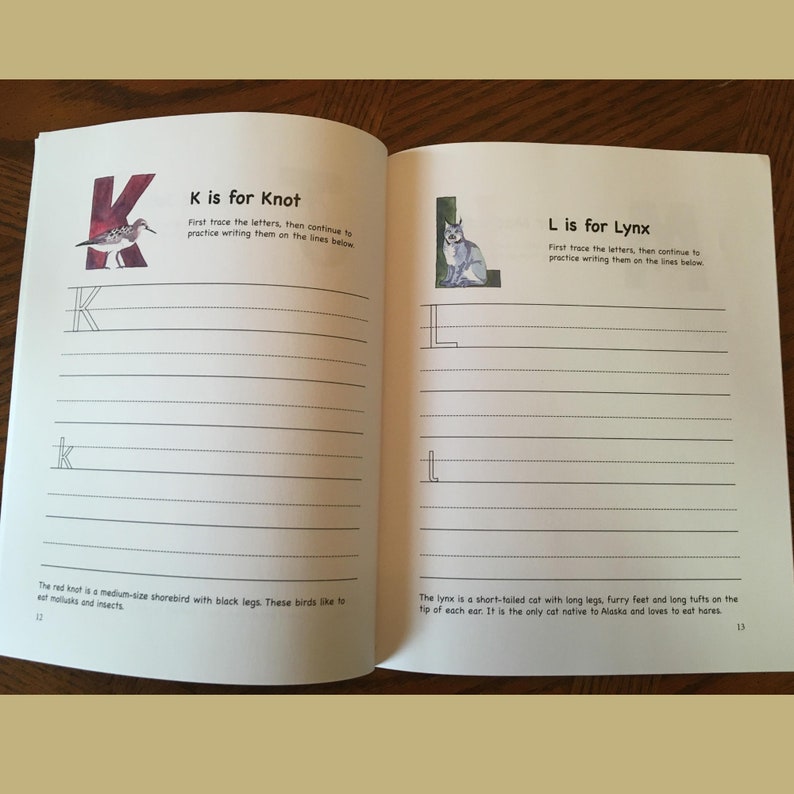 Alaska Animal Alphabet ABC Writing and Number Practice Workbook, Ages 3 ...
