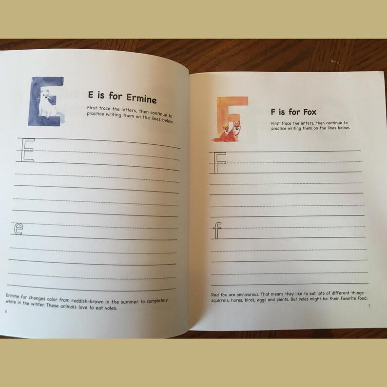 Alaska Animal Alphabet ABC Writing and Number Practice Workbook, Ages 3 ...