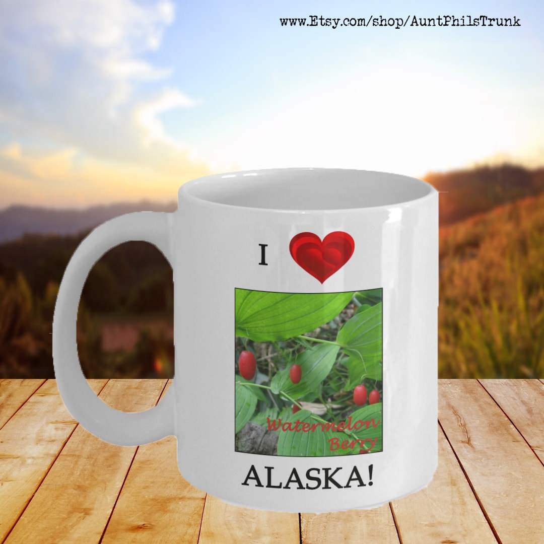 I Love Alaska Watermelon Berry Mug | Coffee Mugs - Etsy