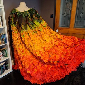 Autumn Cloak With Leather Leaf and Fungi Details - Etsy