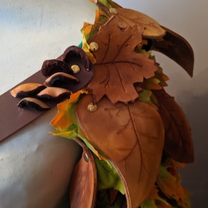 Autumn Cloak With Leather Leaf and Fungi Details - Etsy