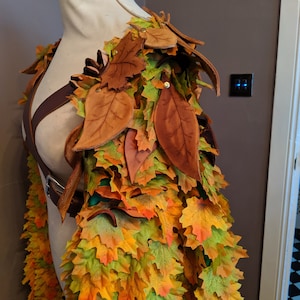 Autumn Cloak With Leather Leaf and Fungi Details - Etsy