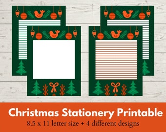 Stationary Paper, Christmas Printable Stationary, A4 Printable ...