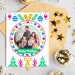 Holiday Card Template 5x7, DIY Modern Colorful Photo Card Template ...