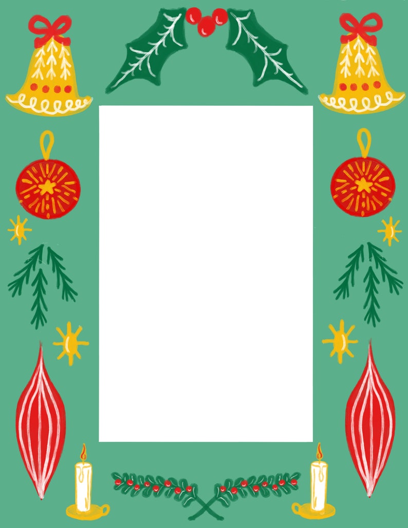 Printable Christmas Stationery Paper Set - Etsy