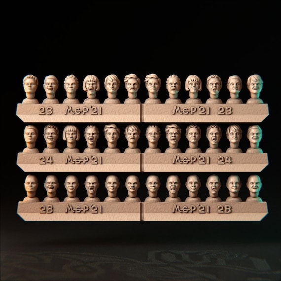 Female Heads 28mm Scale - Etsy
