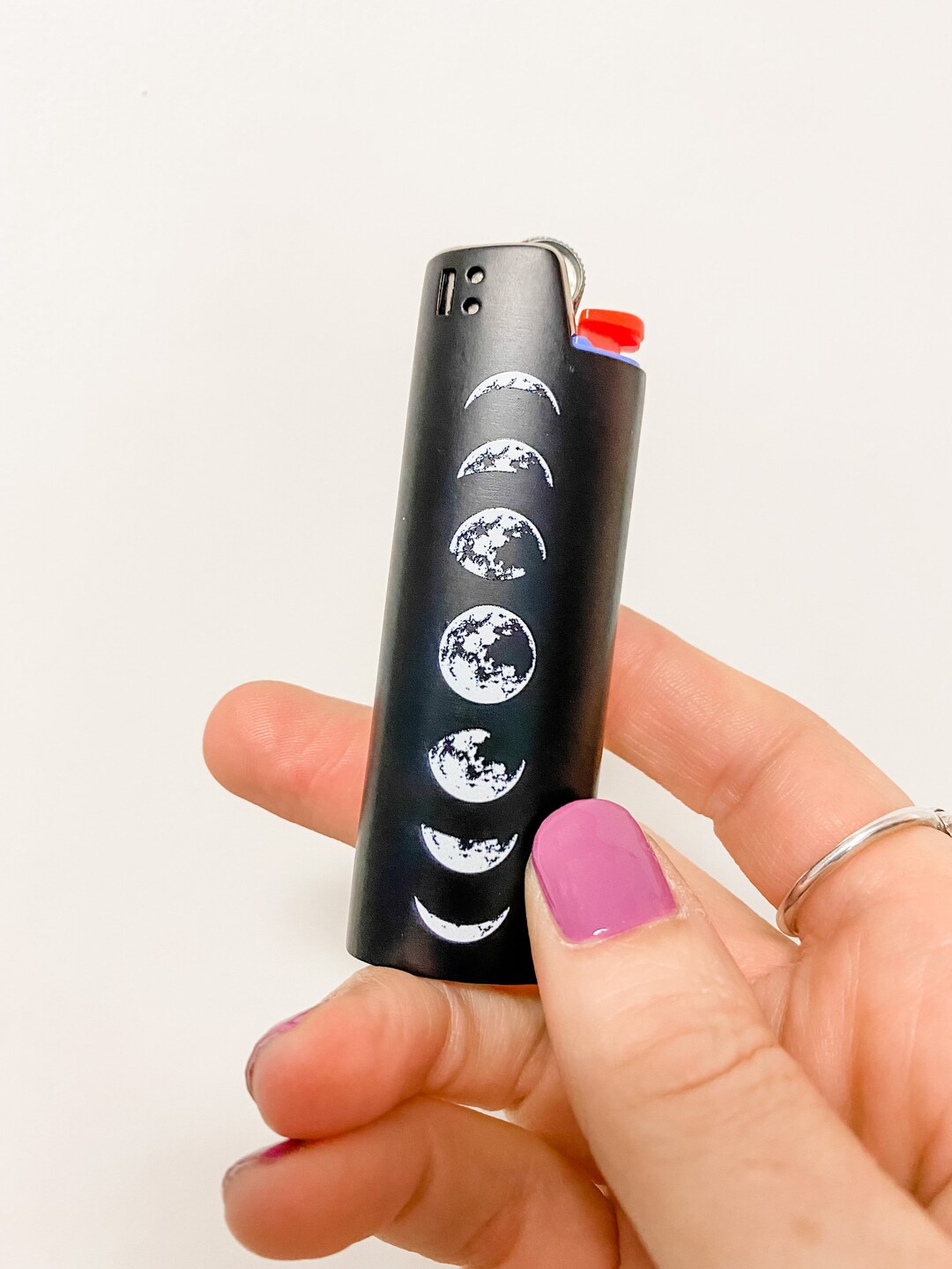 Moon Phases Lighter Case, Whimsigoth Lighter Cover, Moon Lighter Holder ...