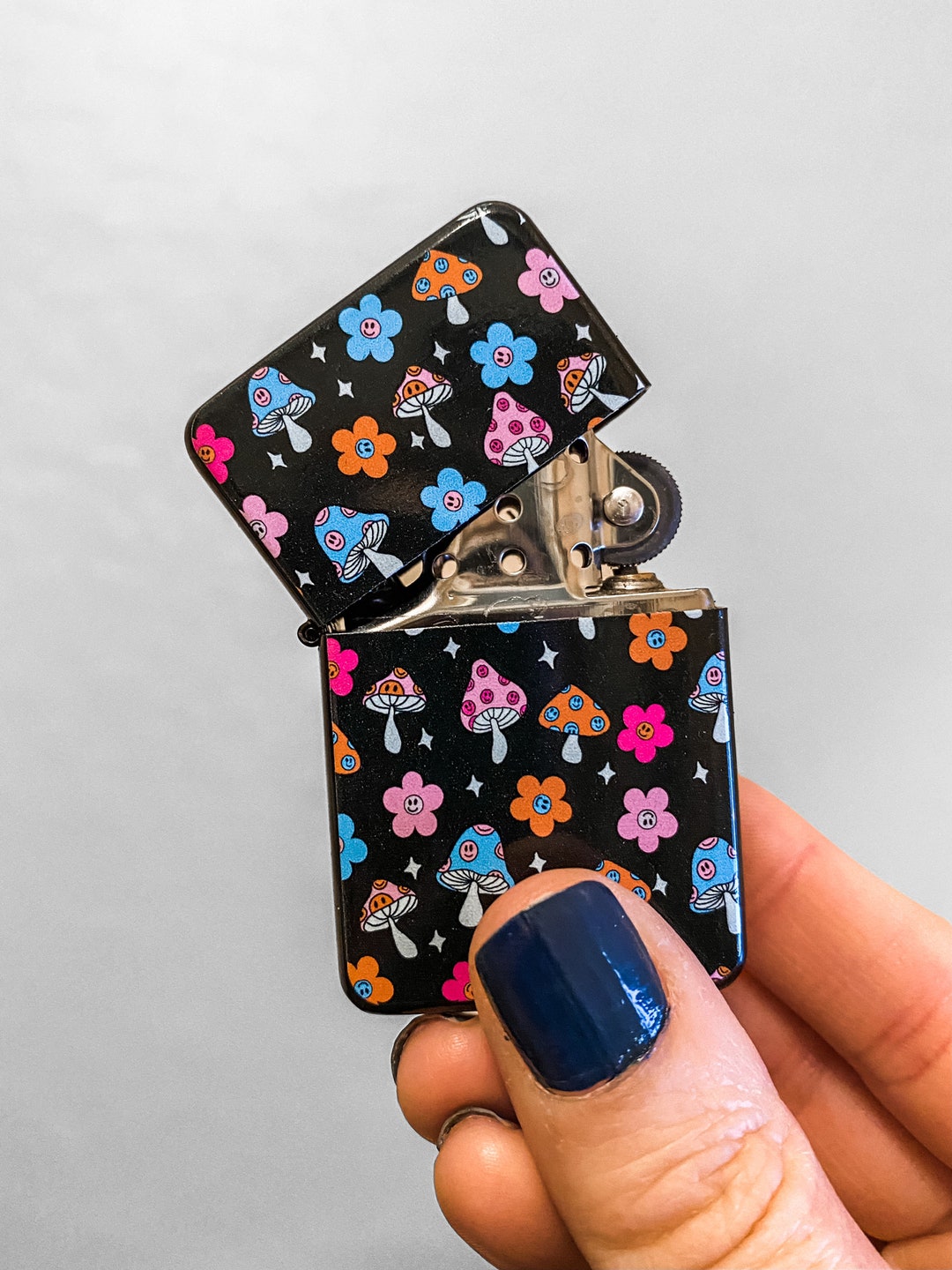 Aesthetic Mushroom Flip Top Lighter, Whimsical Lighter, Enchanted Fire ...