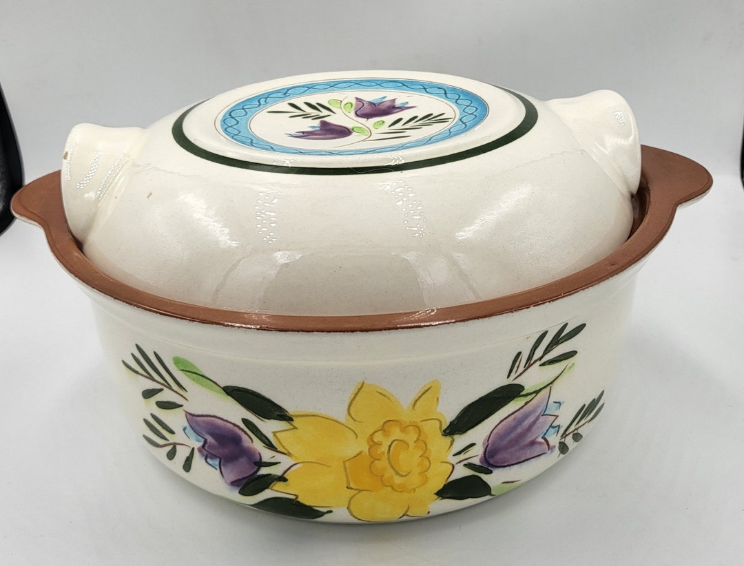Stangl Pottery Round Vintage Casserole Dish - Country Garden - Vintage ...