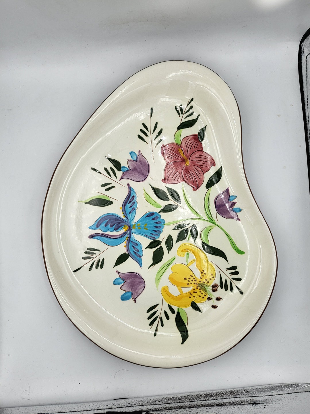 Stangl Pottery Two Large Kidney Shaped Serving Platters - Country ...