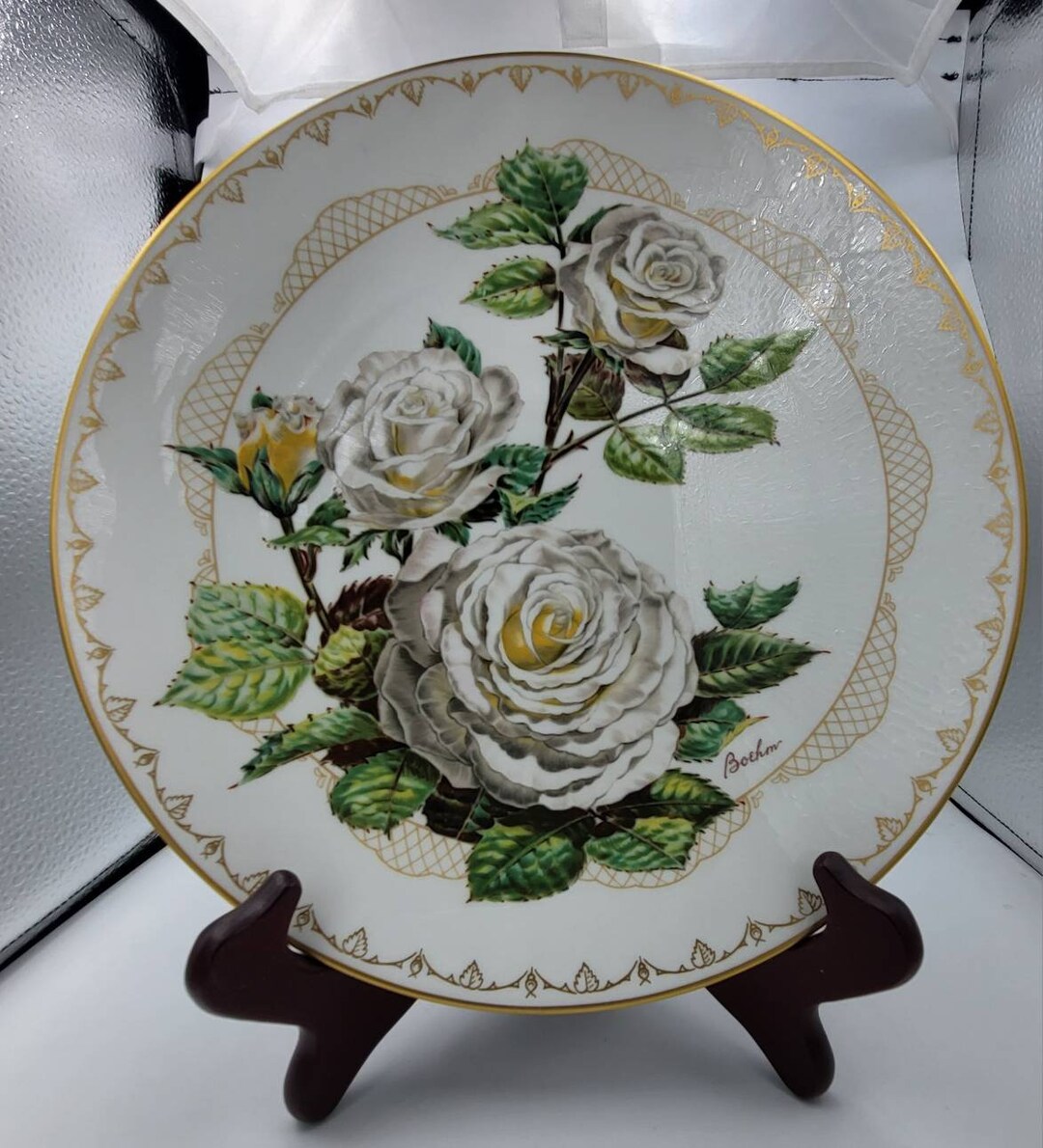 Edward Marshall Boehm Roses of Excellence Collection - White Lightnin ...