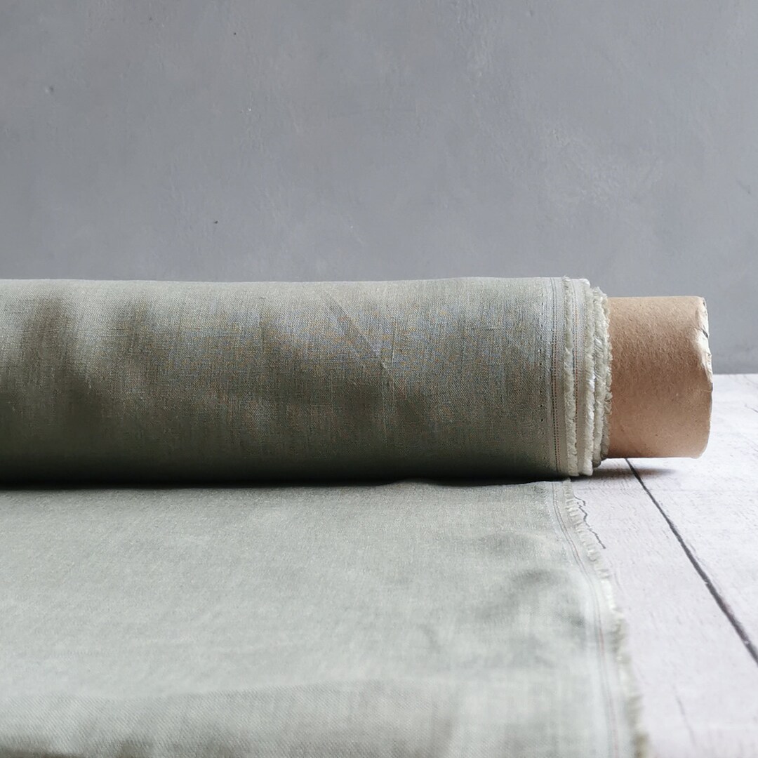 Preorder Sage Green (62) Linen Fabric, Medium-weight for Sewing - Etsy ...