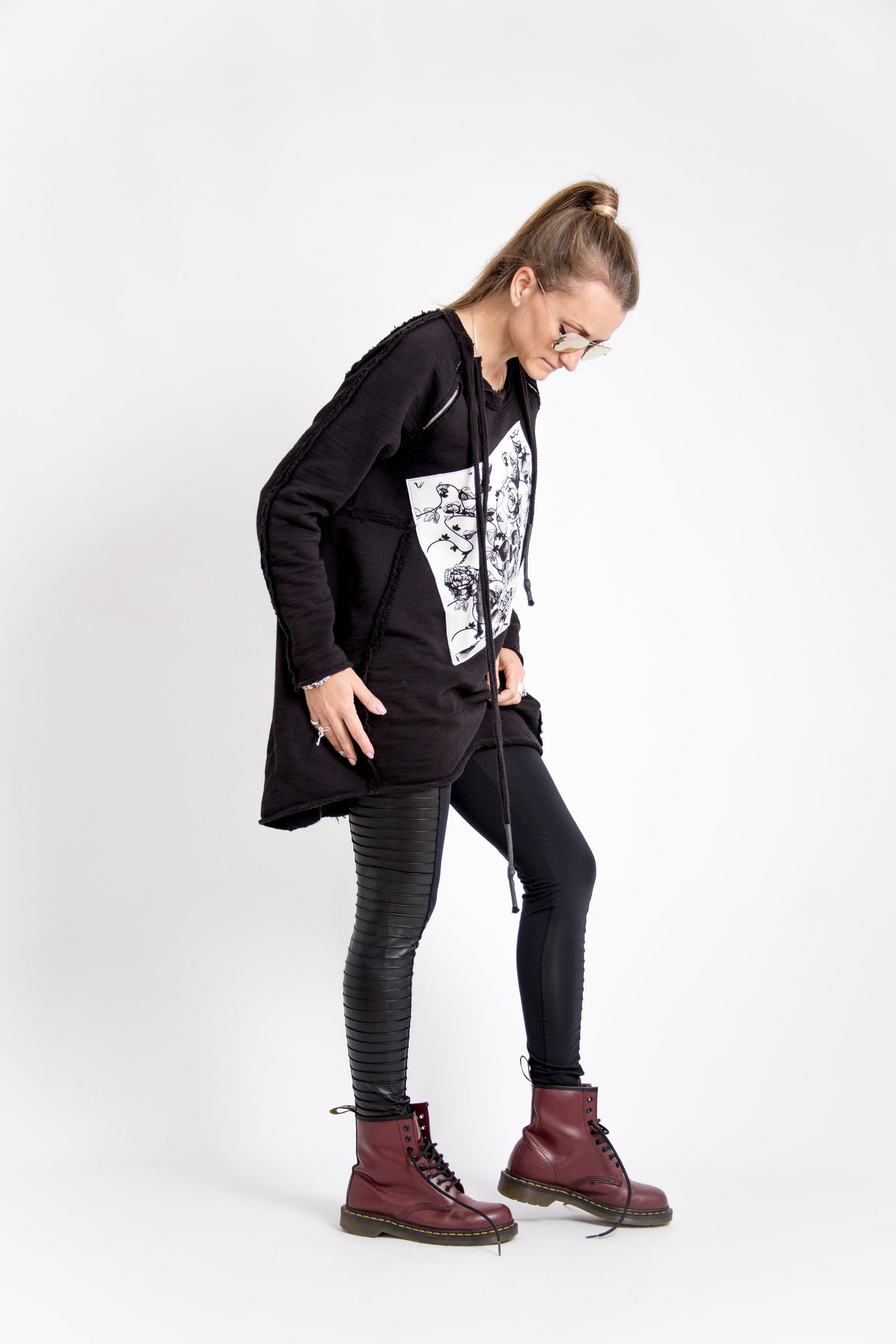 Cotton Tunic Top Plus Size Tunic Goth Clothing Black - Etsy