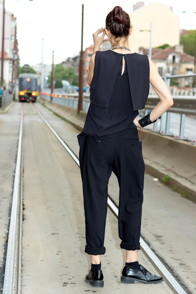 New Collection Unique Top for Women Extravagant Black Top - Etsy