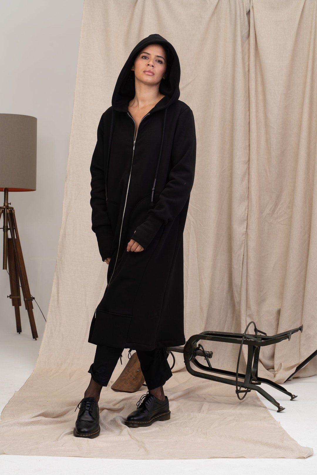 Oversized Extra Long Hoodie, Hooded Sweatshirt Women, Cotton Hoodie ...