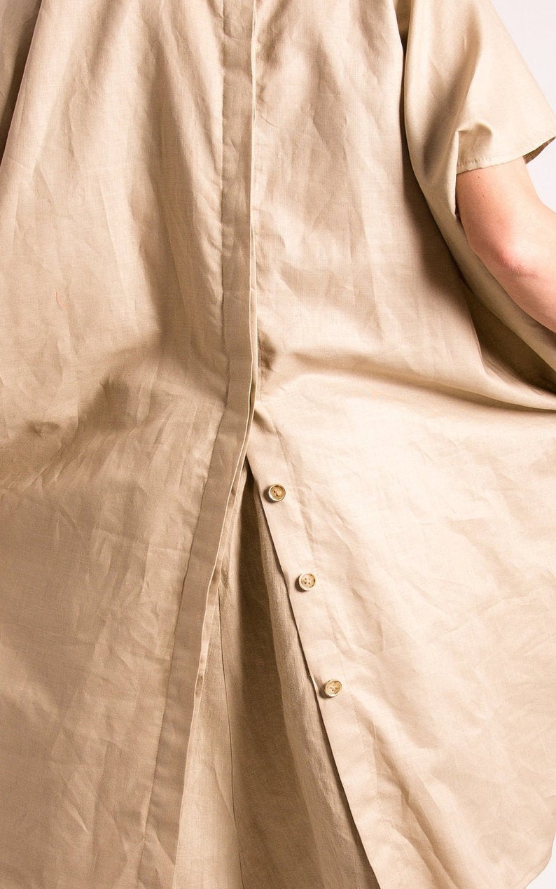 Brick Red Linen Tunic Womens Linen Top Avant Garde Clothing - Etsy