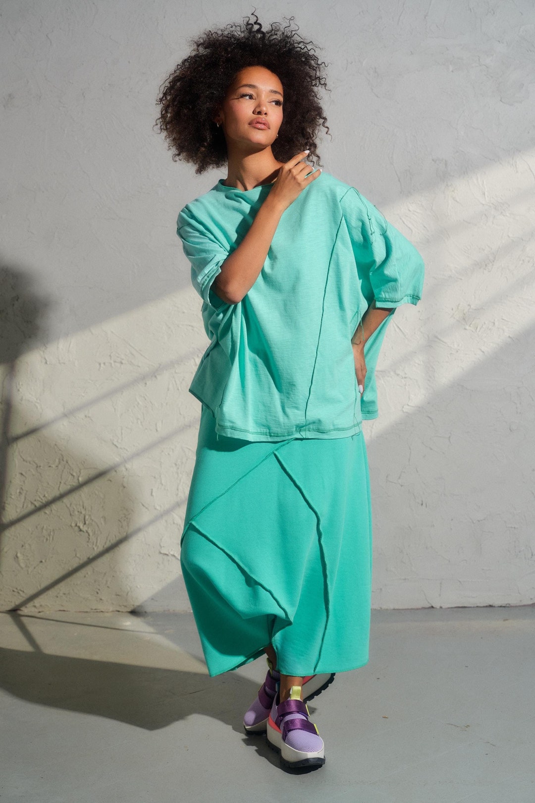 Asymmetrical Viscose Top for Women, Minimalistic Avant Garde Top Women ...