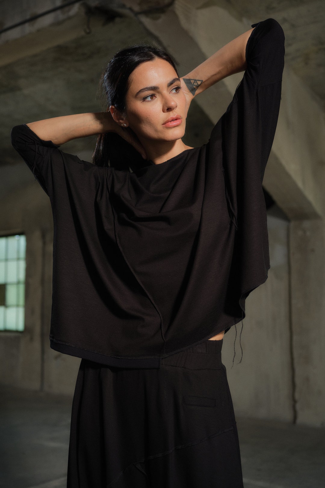 Asymmetrical Top for Women, Minimalistic Avant Garde Top Women, Viscose ...