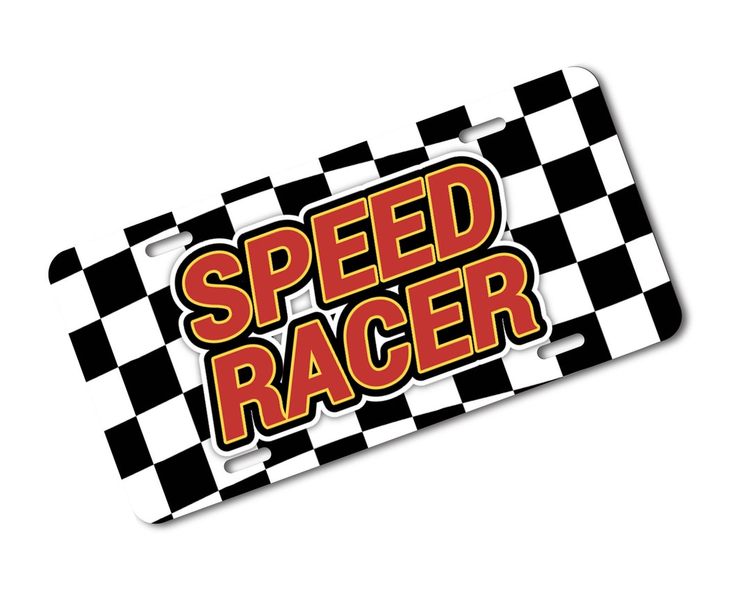 Speed Racer Vehicle Novelty Car License Plate Cover Auto Car Tag ...
