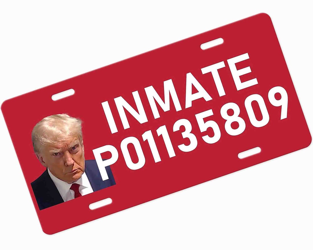 Inmate P01135809 Donald Trump 2024 Novelty License Plate Cover Auto Car ...