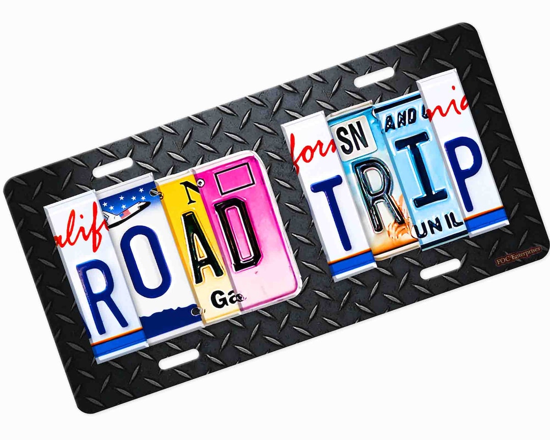 Road Trip Custom Design Novelty License Plate Cover Auto Car Tag ...