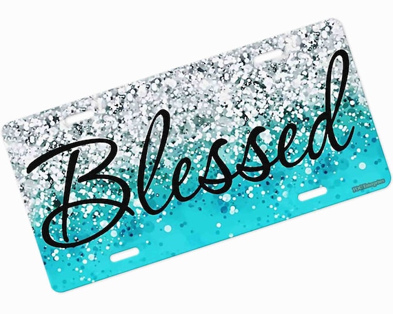Religious Blessed Sign Glitter Decorative Novelty License - Etsy