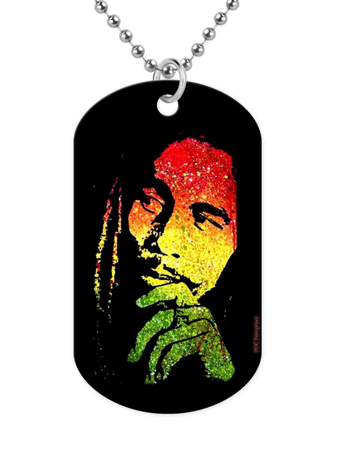 Jamaican-reggae-rastafari Military Dog Tag Stylish Pendant Necklace ...