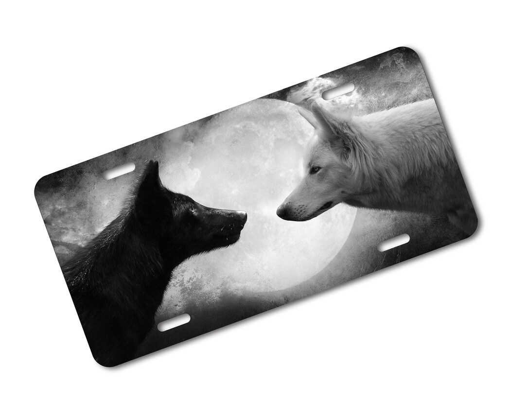 Wolves Love Night Moon Wild Animal Wolf Decorative Novelty License ...