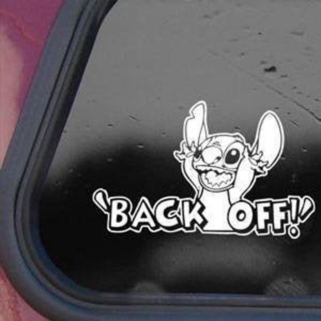 Back OFF Stitch Decal Vinyl Sticker for Car Window Truck - Etsy